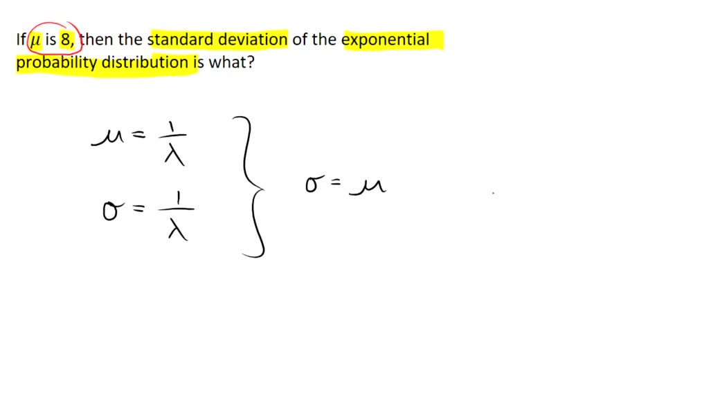 SOLVED: If the quotient is equal to 8, then the standard deviation of ...