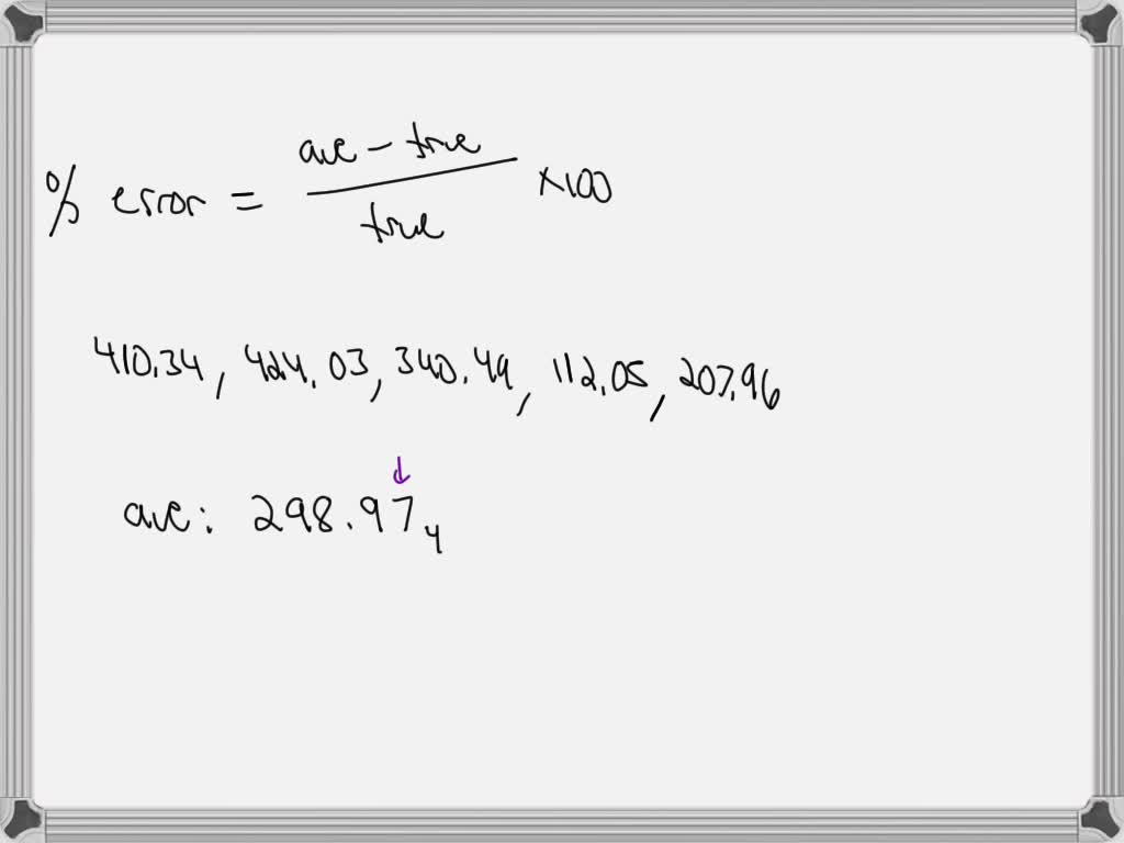 SOLVED: To determine the concentration of iron in an unknown sample, a ...