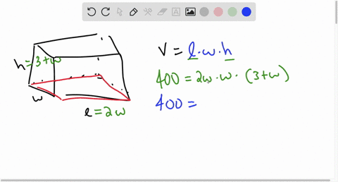 A box has a height of 10 and volume of 540 cubic inches the...