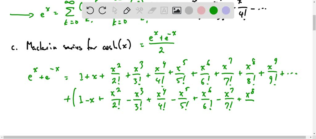 SOLVED: 3. Refer to the basic Maclaurin series (posted under Announcements) as needed. (a) Give ...