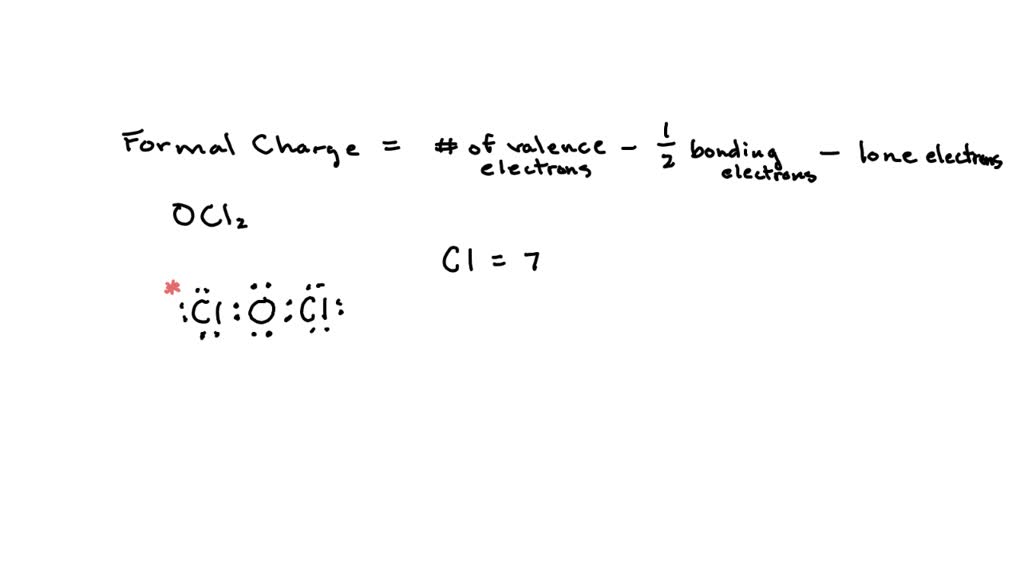 SOLVED: what is the formal charge for ocl2 using the Lewis Structure