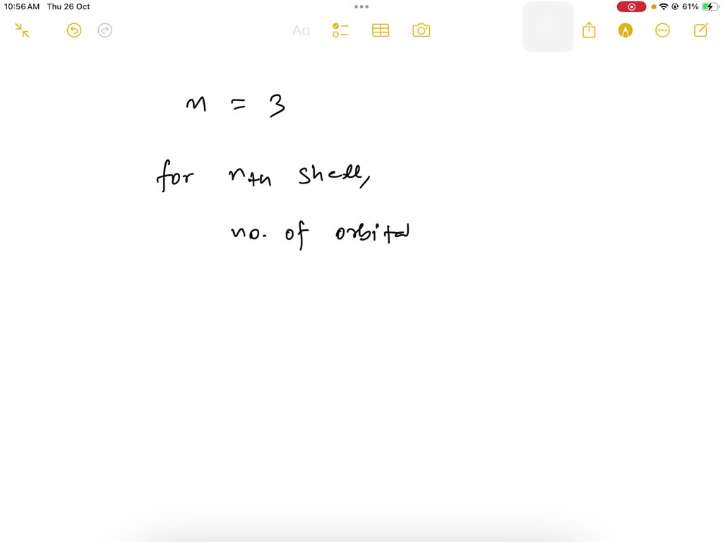 SOLVED: What is the maximum number of orbitals that can be identified by the following set of ...
