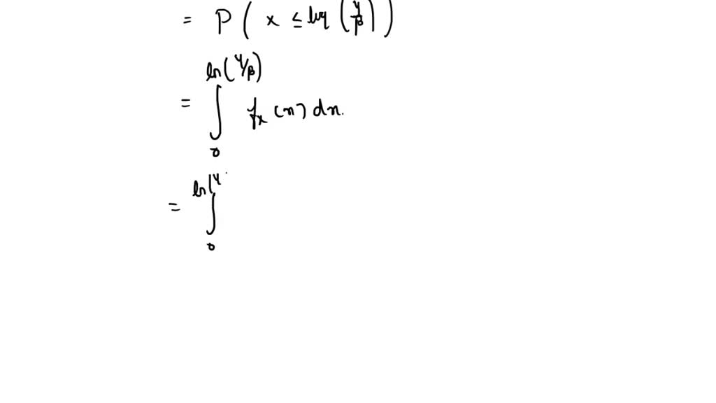 Solved 8128 Pareto Random Variable Let X Have The Exponential Distribution With Parameter Î
