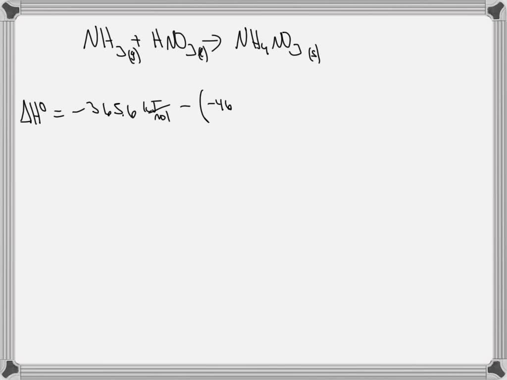 SOLVED: 11. Ammonium nitrate fertilizer is produced by the reaction of ammonia with nitric acid ...