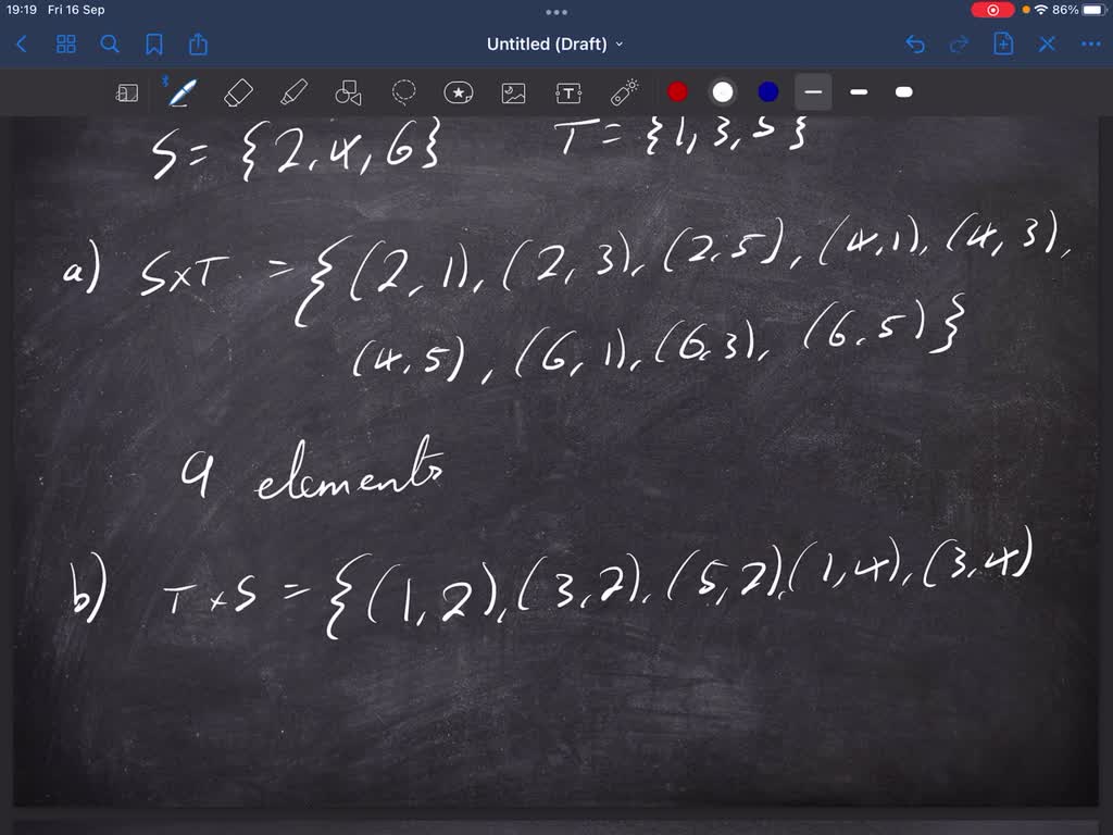 SOLVED: Let S = 2, 4, 6 and T = 1, 3, 5. Use the set-roster notation to write each of the ...
