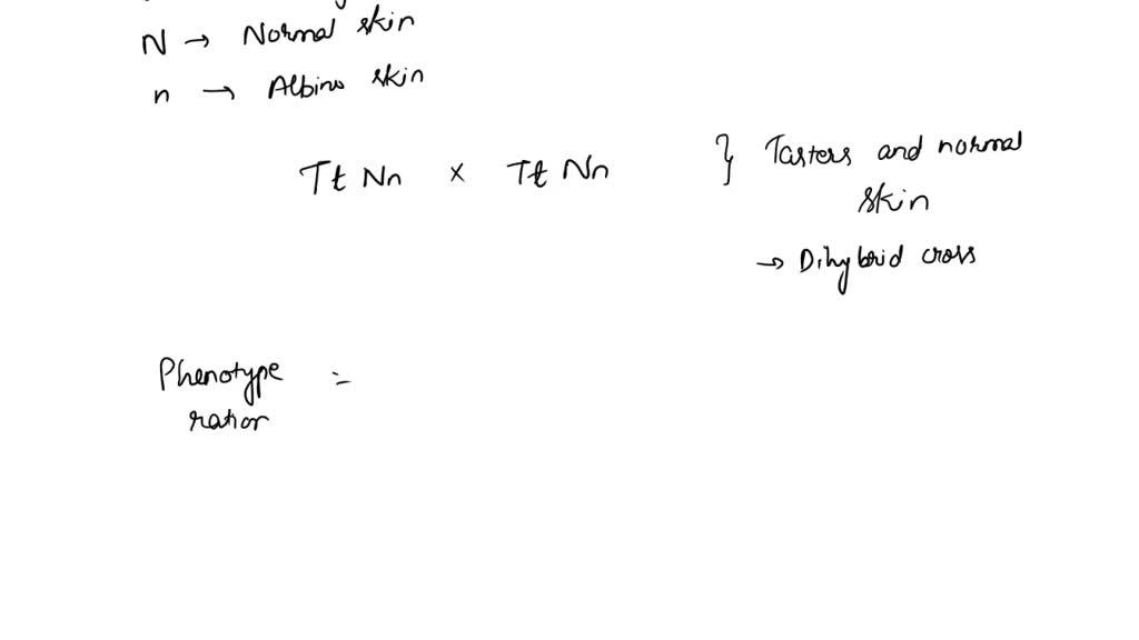 SOLVED: The ability to taste PTC paper is controlled by dominant gene ...