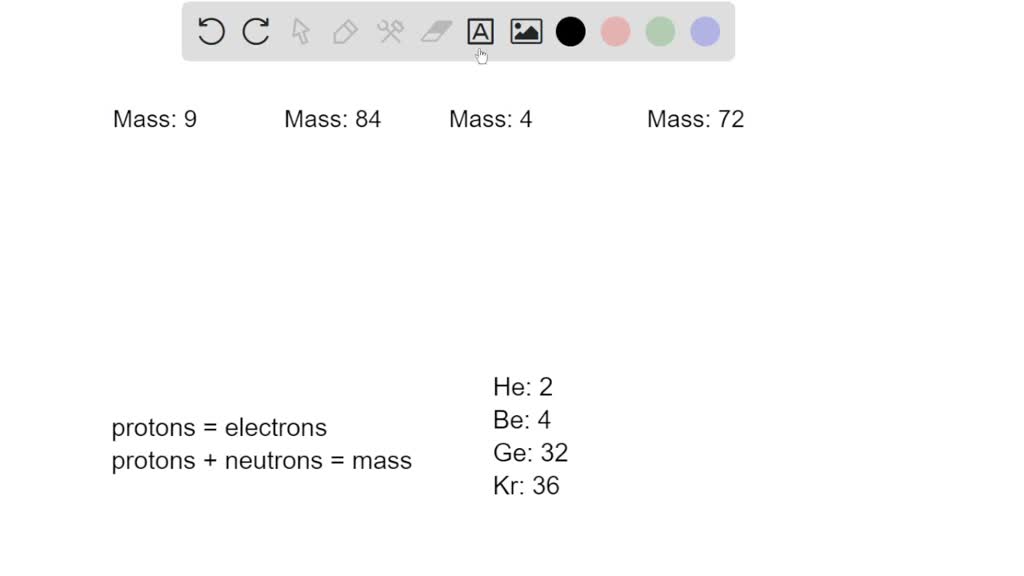 SOLVED: The boxes below are labeled with the approximate atomic masses of four different ...