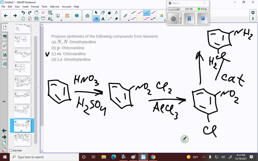 SOLVED: Synthesize the following compounds (A-H) from benzene (i.e ... SOLVED: Synthesize the following compounds (A-H) from benzene (i.e ...