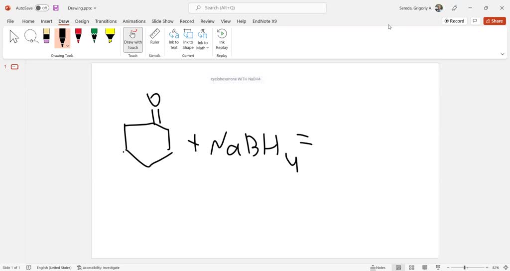 SOLVED: cyclohexanone WITH NaBH4