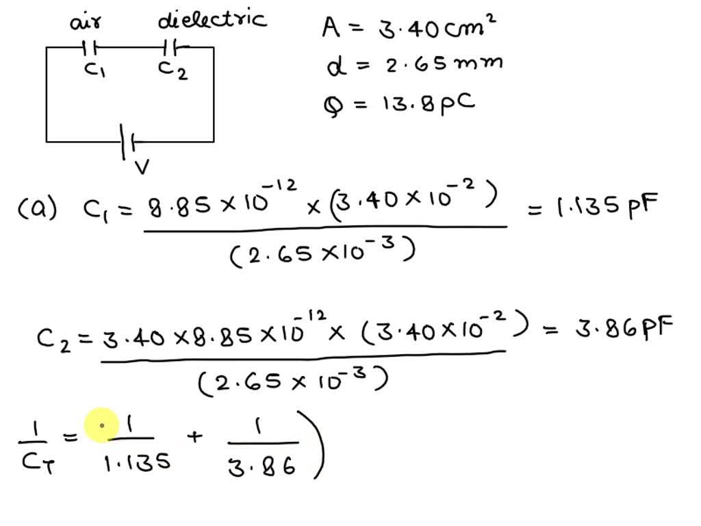 SOLVED: Two parallel-plate capacitors C1 and C2 are connected in series to a battery. Both ...
