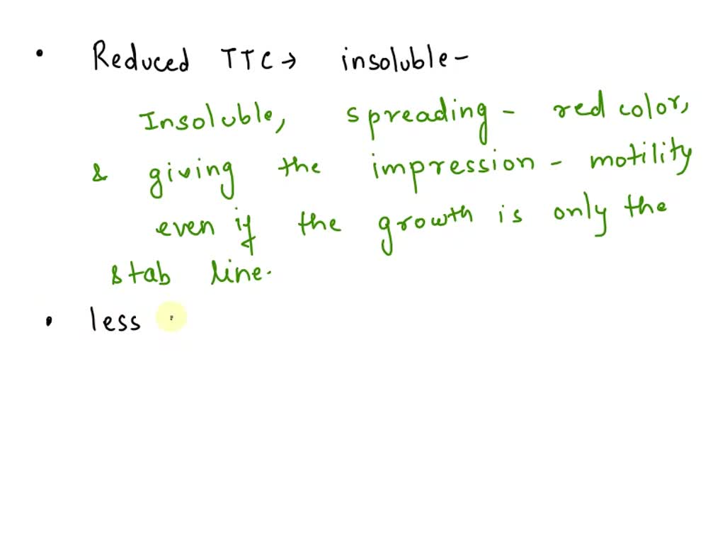 SOLVED: In the motility test, why is it essential that the reduced TTC ...