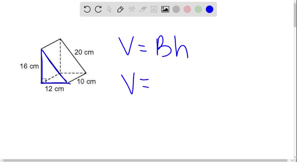 SOLVED: The dimensions of a triangular prism are shown. What is the volume of this triangular ...