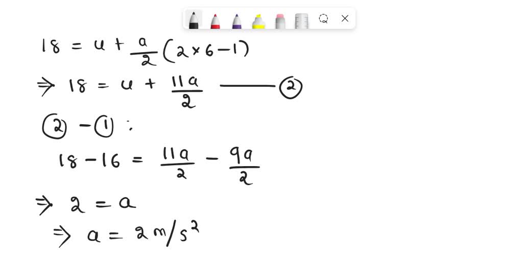 SOLVED: A body covers 16, 18, 20, 22 meters in 5th, 6th, 7th and 8th ...