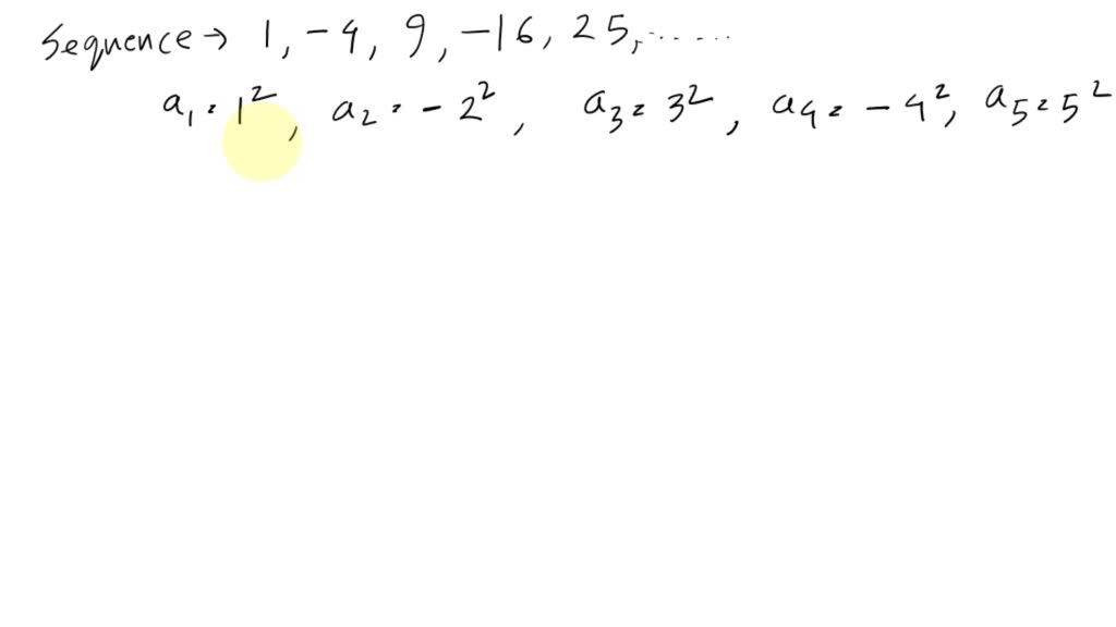 SOLVED: . Find a formula for the nth term of the sequence : a. 1, 4, 16, 64, 256,