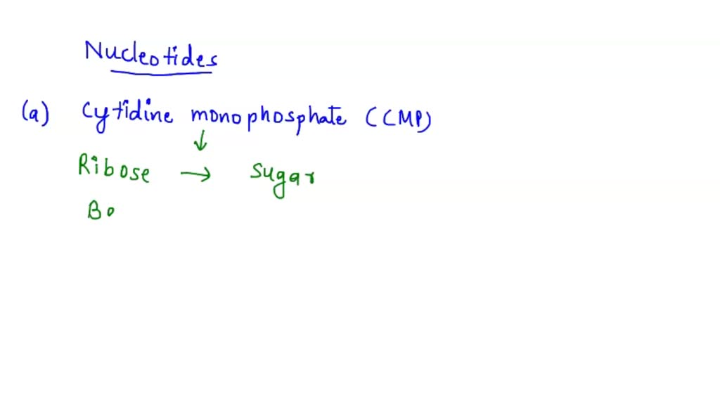SOLVED: Identify the base and sugar in each of the following ...