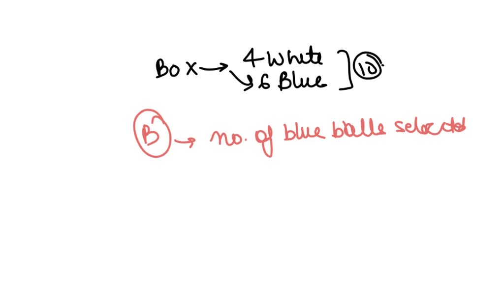 SOLVED: A box contains white balls and 6 blue balls. If three balls are ...