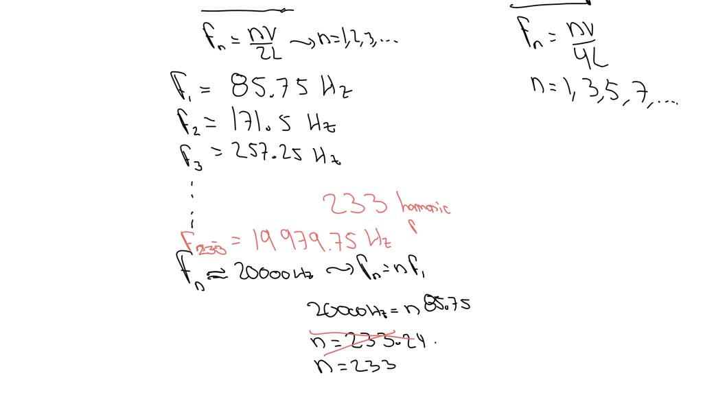 SOLVED: A pipe is 2 m long. Take 343 m/s as the speed of sound in air ...
