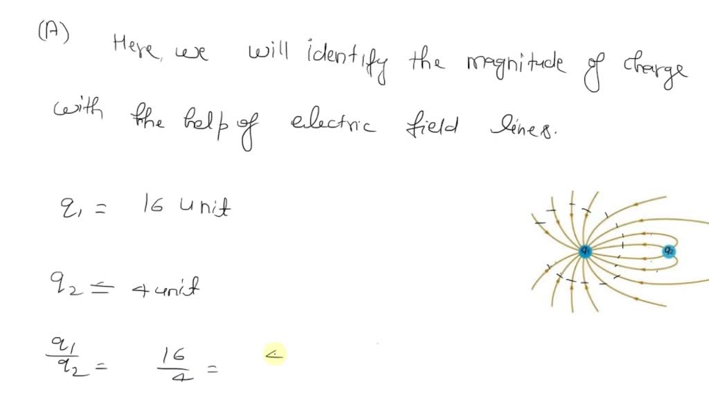 SOLVED: 'The figure below shows the electric field lines for two point ...