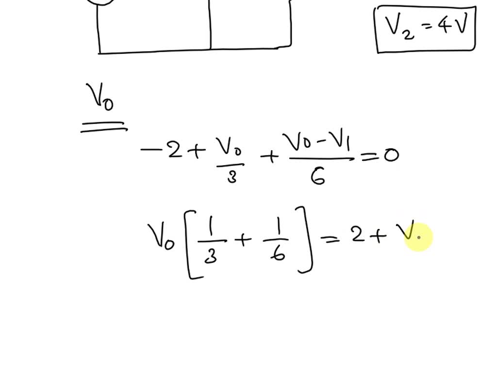Solved Problem 2 Find V And The Power Supplied By The 8 V Voltage Source In The Circuit Of Fig