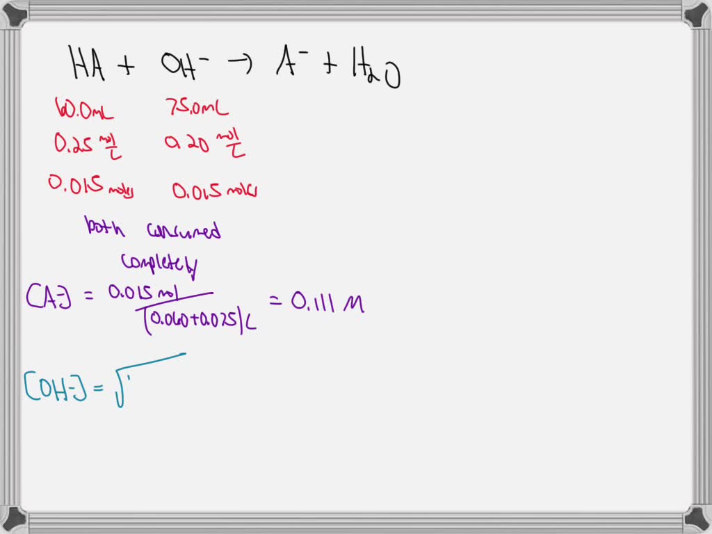 SOLVED: In the titration of 75.0 mL of 0.500M HNO3with 0.250M KOH,calculate the pH after 120.0 ...