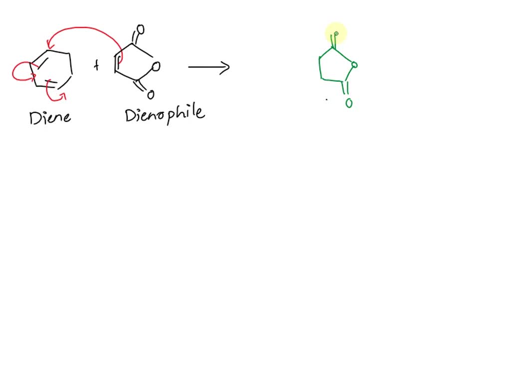 SOLVED: For the Diels-Alder reaction, the product's skeletal structure ...