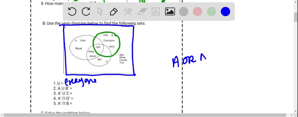 SOLVED: Please answer my question, please. ACTIVITY 4: Using the Venn ...