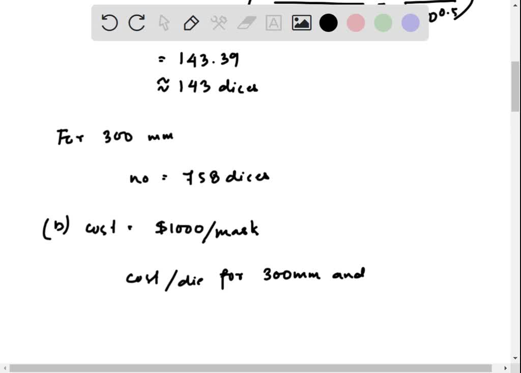 SOLVED: The number of good dice on a wafer can be estimated using the ...