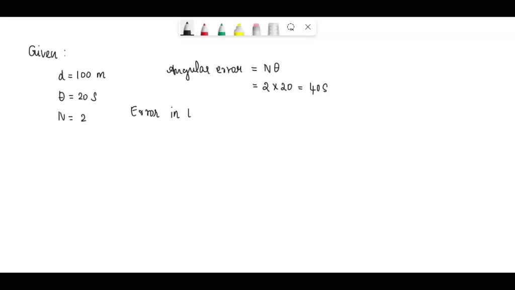 SOLVED: 1) An observer fails to check the bubble of a level and it is ...