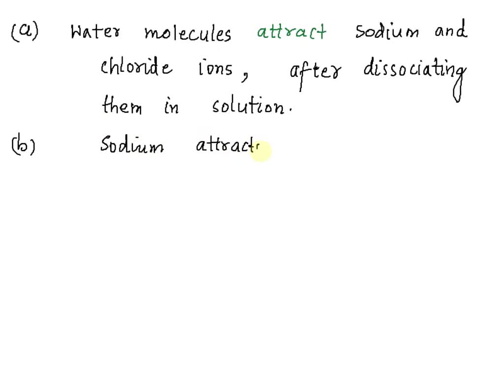 SOLVED: When sodium chloride (table salt) is dissolved in water ...