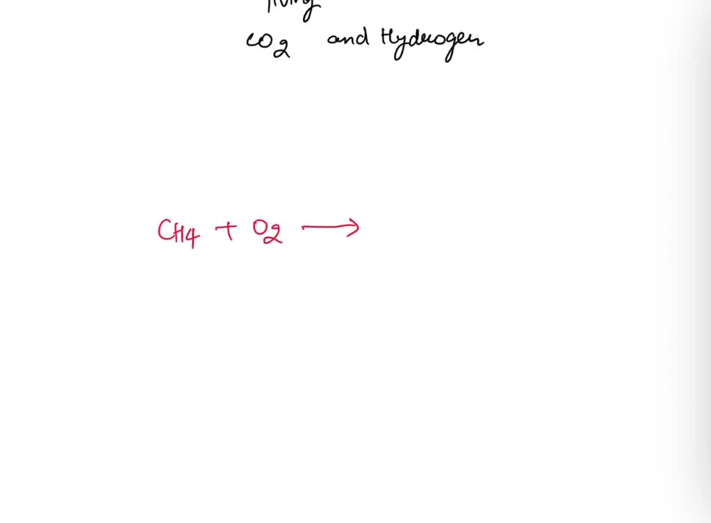 SOLVED: Given a chemical reaction, methane (CH4) burns in oxygen (O2 ...