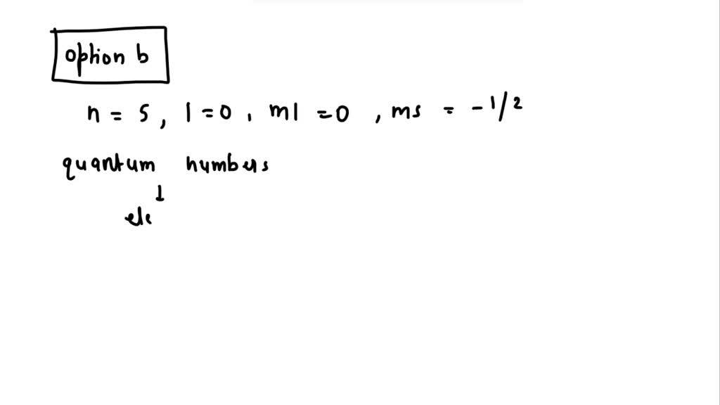 SOLVED: Which of the following sets of quantum numbers describes an ...