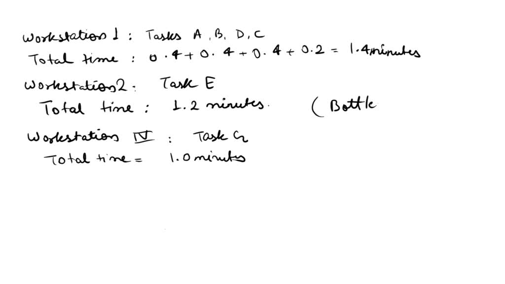 SOLVED: Lean Manufacturing Engineering 7. For the set of tasks given below, do the following: a ...