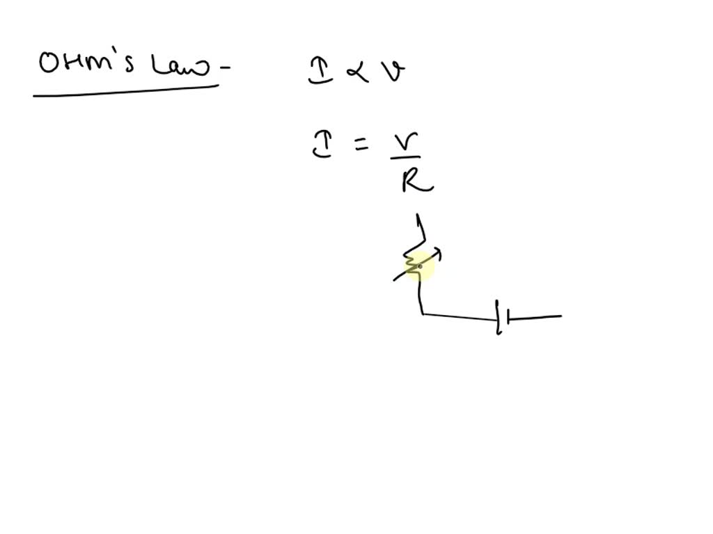 SOLVED: Write Ohms Law. Describe the experiment showing Ohms Law and ...