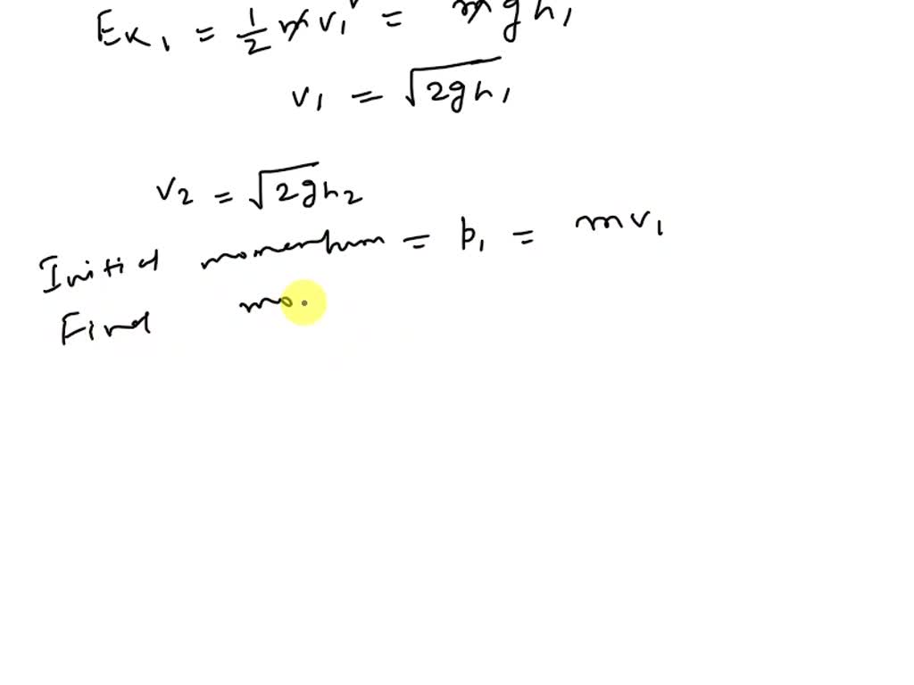 SOLVED: An object of mass 2kg fall a distance of 5m on a horizontal ...