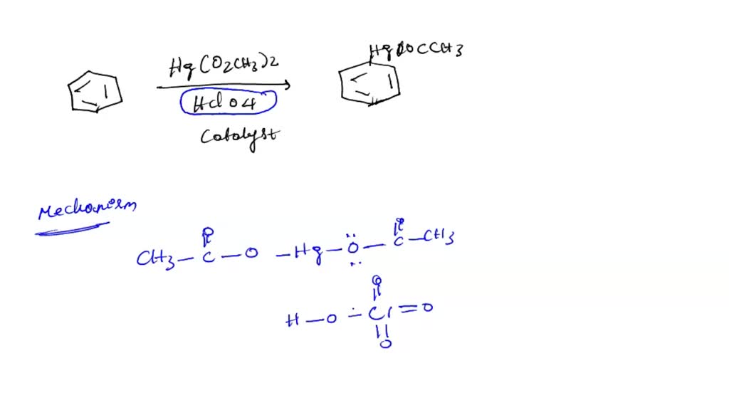 SOLVED: Benzene can be mercurated by reaction with mercuric acetate to ...