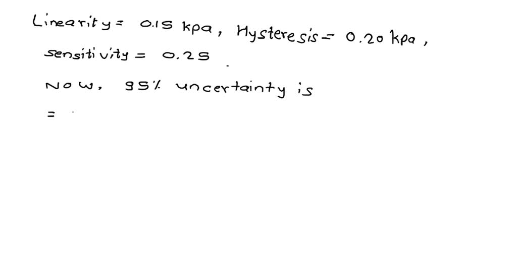 SOLVED: A two-digit display pressure transducer has the following information: Full Scale Output ...