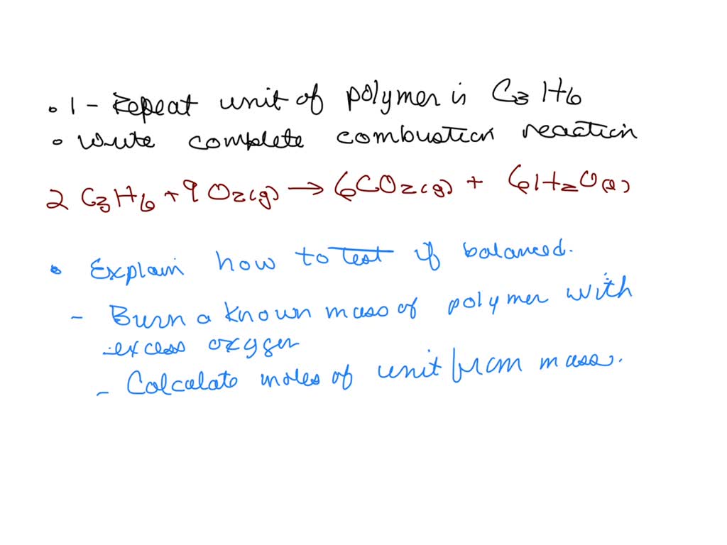 SOLVED: The chemical formula for one repeat unit of the PP polymer is ...