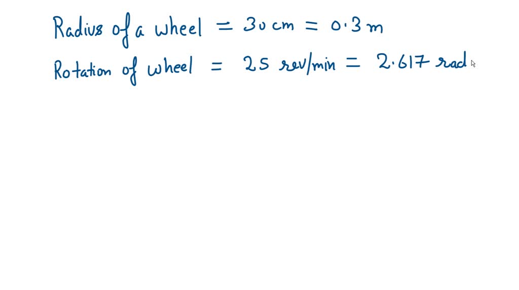 SOLVED: A bicycle has wheels with a 30-centimeter radius. If smaller ...