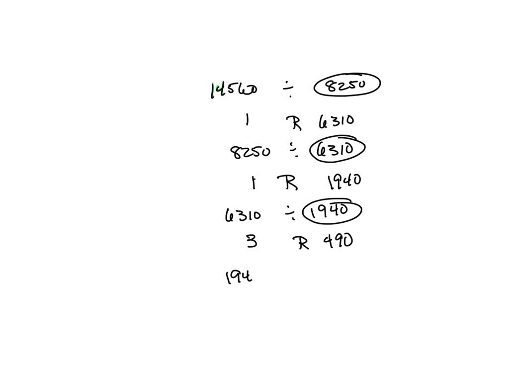 4 Find The Gcd For Each Of The Following Pairs Of Numbers Using The Euclidean Algorithm A 