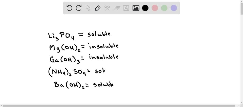 SOLVED: Choose the solubility statement from below which is correct 0 ...