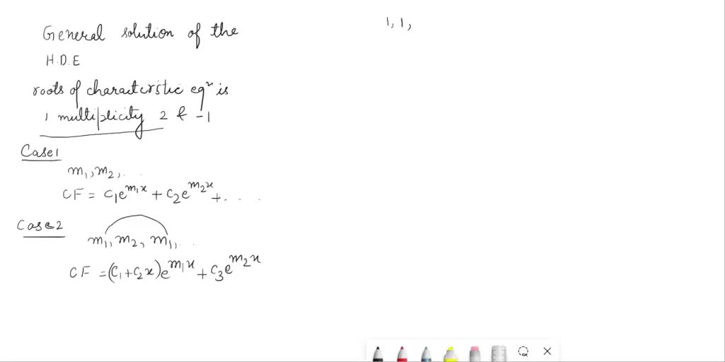 SOLVED: Find the general solution of the homogeneous differential ...