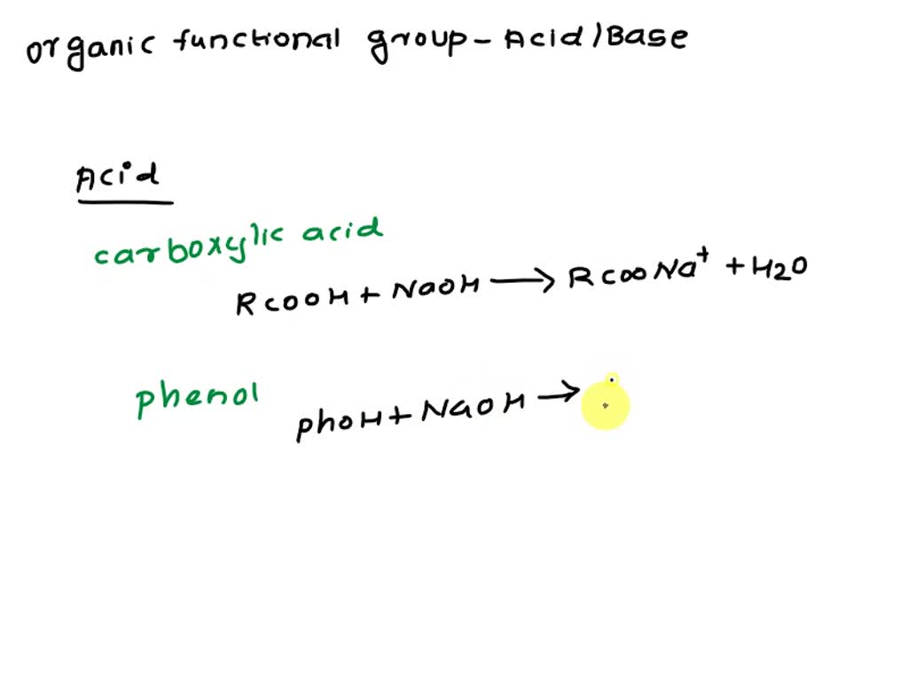 SOLVED: 1) List the most common organic functional groups that function ...