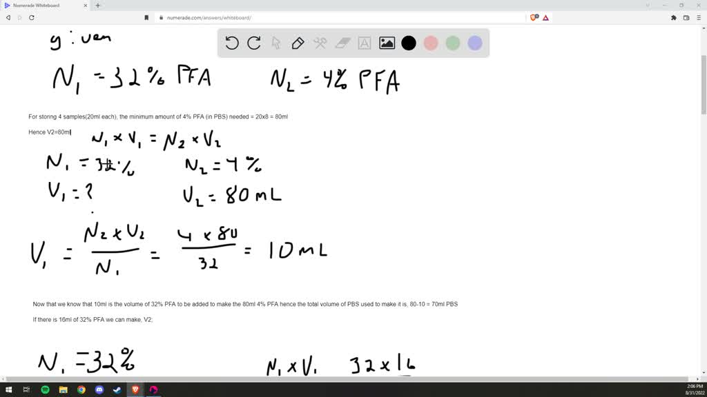 SOLVED: You work in a histology lab and need to make some reagents. You ...