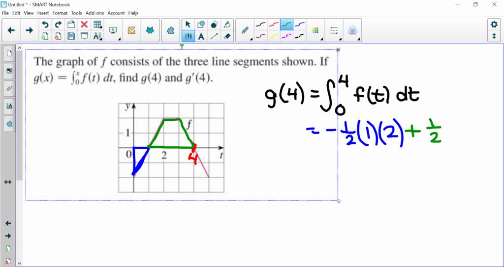 SOLVED: The continuous function f is defined on the interval [4, 4]. The graph of f consists of ...