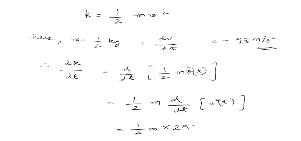 Solved The Kinetic Energy Of An Object With Mass M Kilograms And