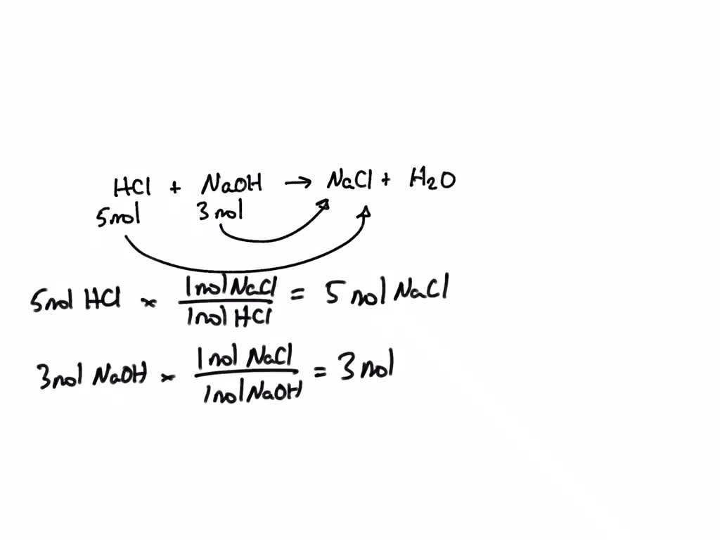 SOLVED: Question 16 2 pts Hydrochloric acid and sodium hydroxide react as shown below: If 2.6 ...