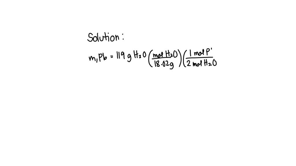 Using the balanced equation below, how many grams of lead would be ...
