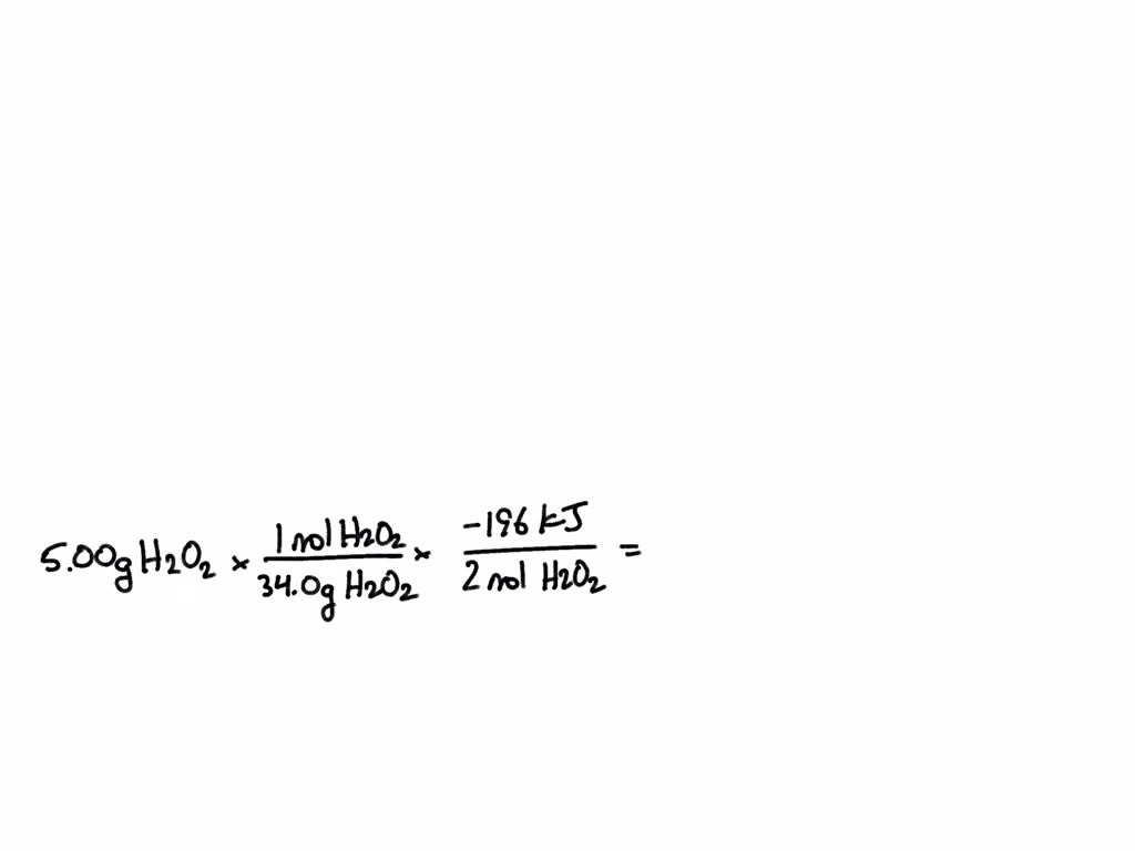 SOLVED: Hydrogen peroxide can decompose to water and oxygen by the ...