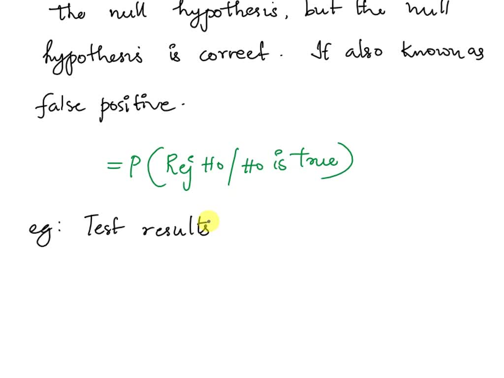 SOLVED: 1) Explain what Type I errors is 2) Provide two real-life examples of a Type I error