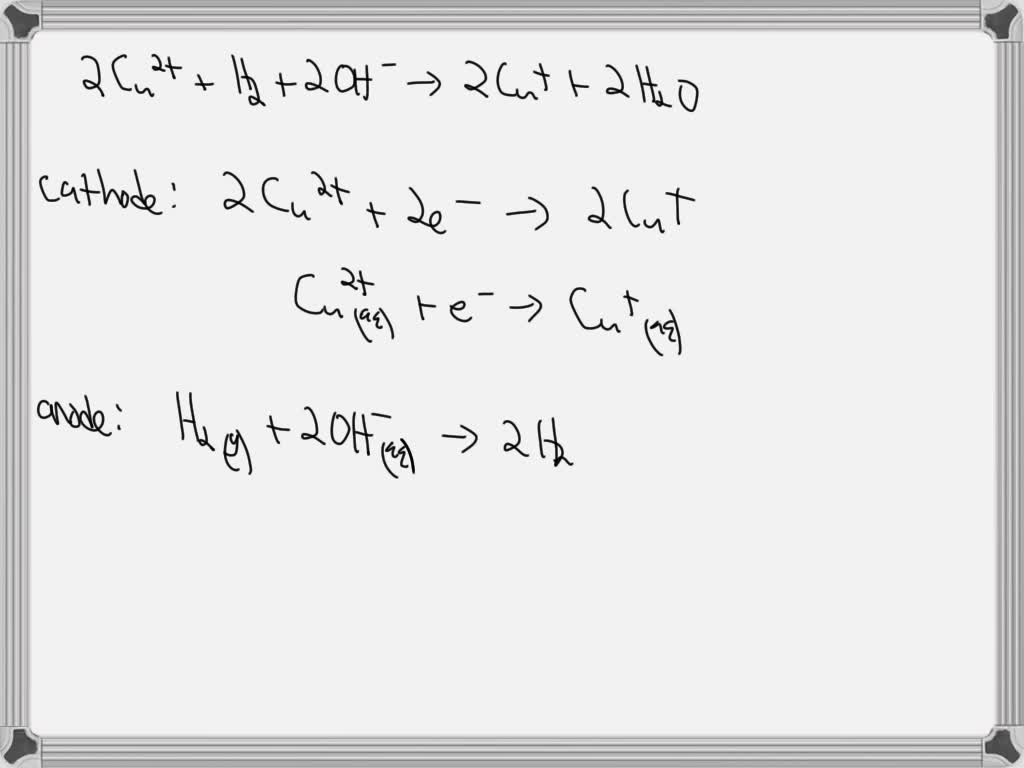 SOLVED: A galvanic cell is powered by the following redox reaction: 2 ...